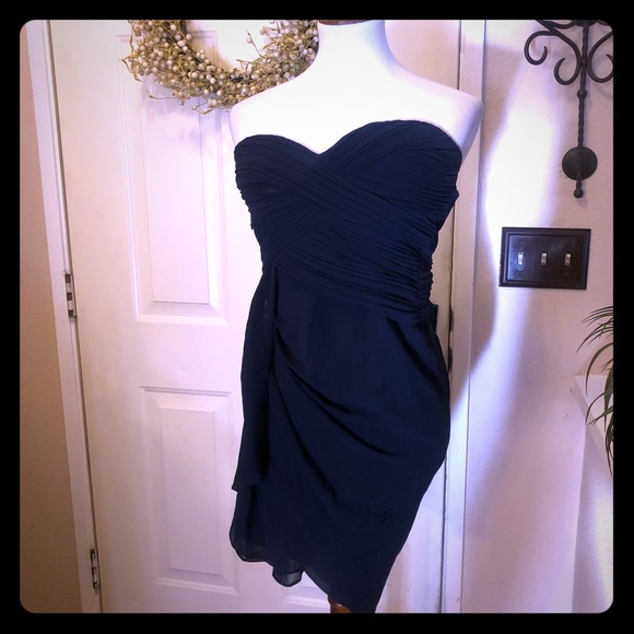 Minuet Petite | Dresses | Minuet Sexy Black Strapless Side Ruched Mini ...